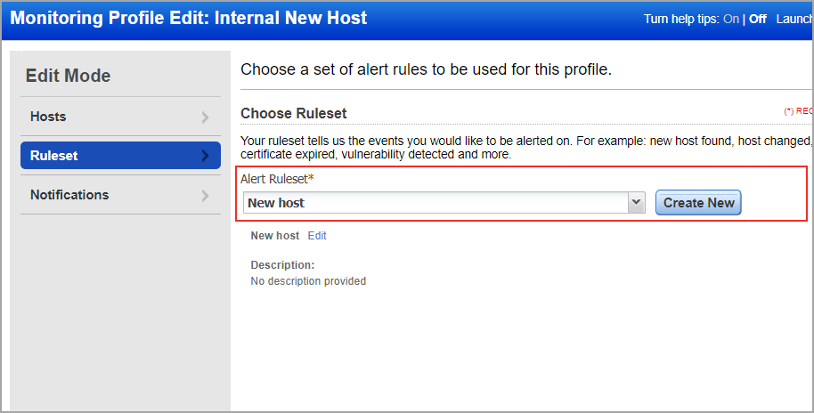 Configure a Monitoring Profile